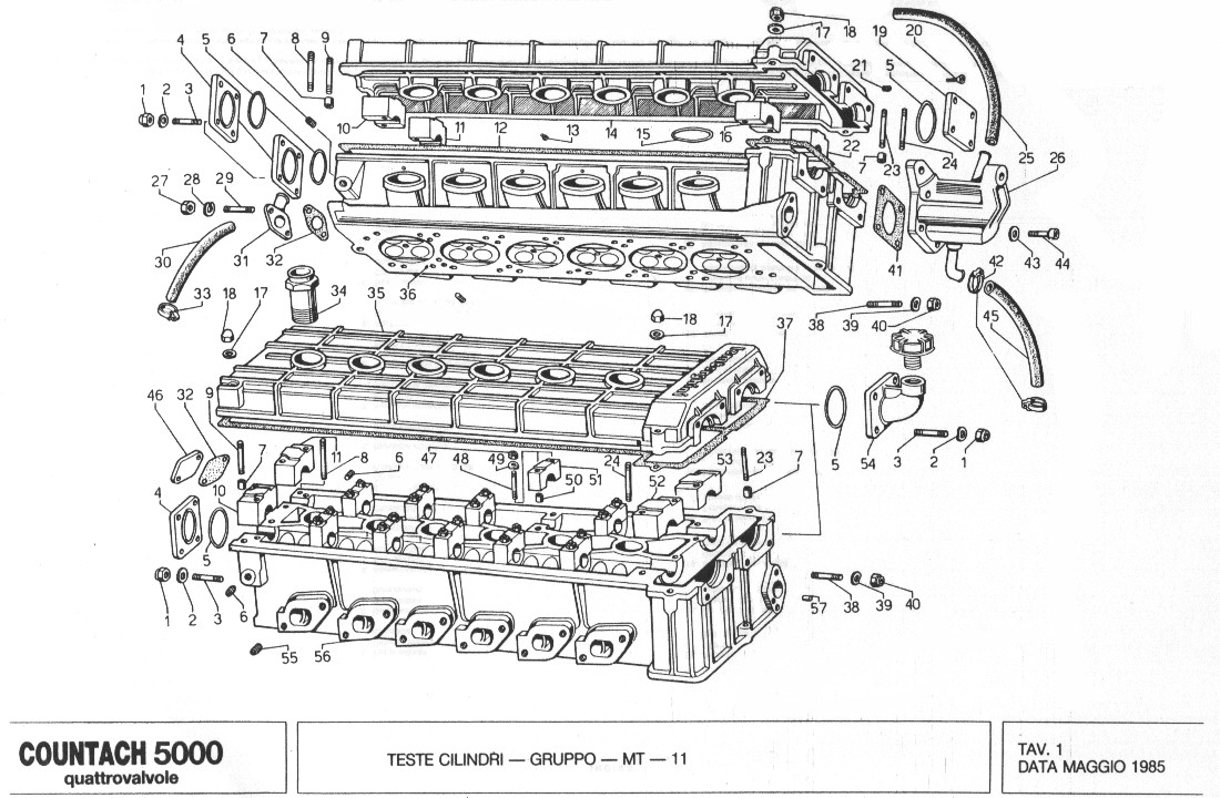 Lamborghini Countach QV Spare Parts Manual